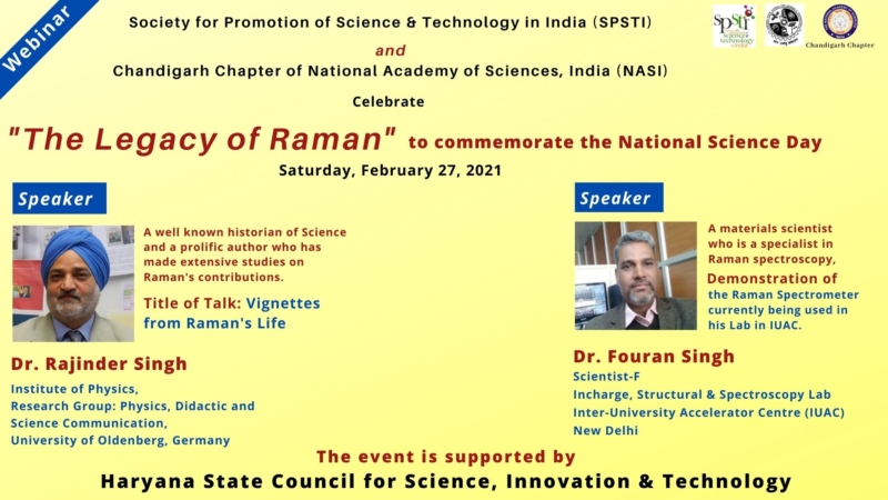 Legacy of C.V. Raman – National Science Day – Society for Promotion for ...