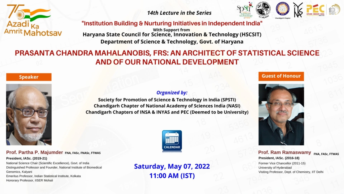 Prasanta Chandra Mahalanobis, FRS: An Architect Of Statistical Science ...