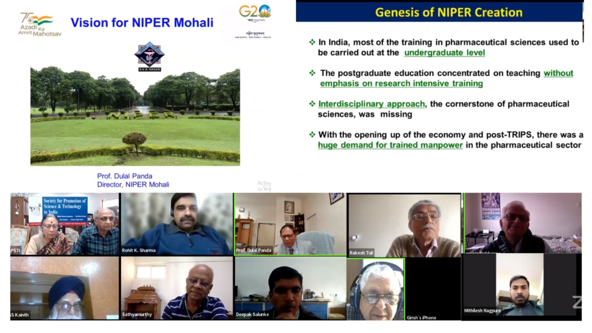 Vision for NIPER Mohali- Prof. Dulal Panda – Society for Promotion for ...